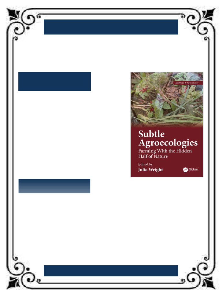 Subtle Agroecologies: Farming With the Hidden Half of Nature 1st ...