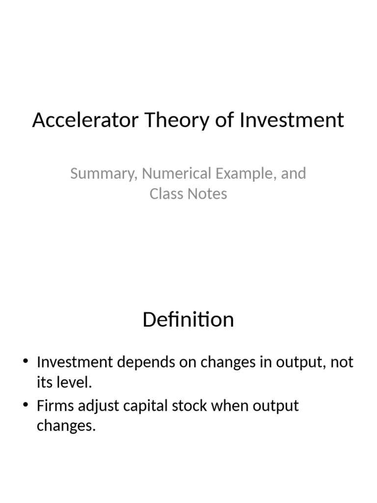 Accelerator Theory Presentation | PDF
