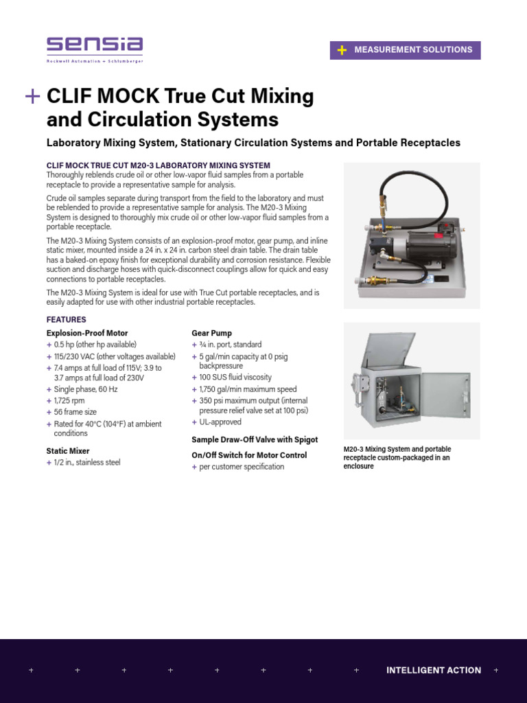 CLIF MOCK M20-3 Mixing System Overview | PDF | Pump | Valve