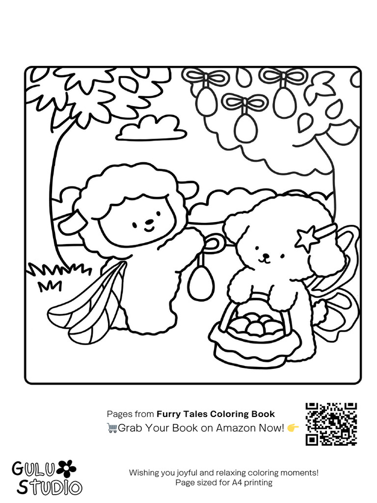 Furry Tales Coloring Book A4 Pages | PDF