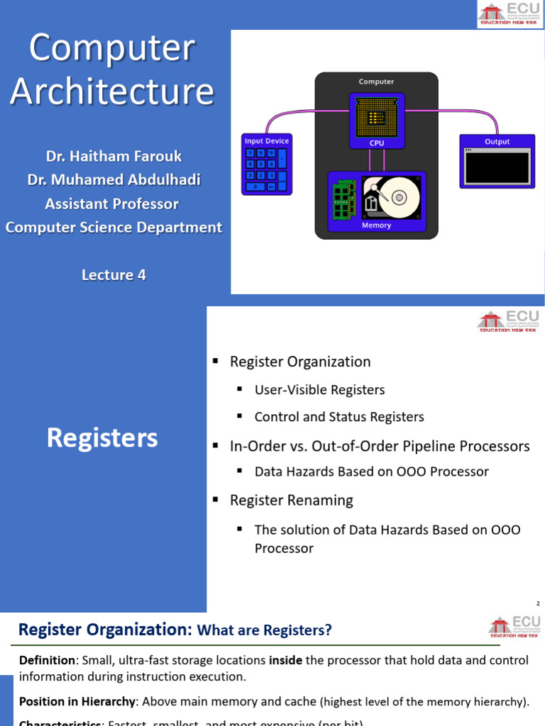 Computer Architecture: Register Organization | PDF | Central Processing ...