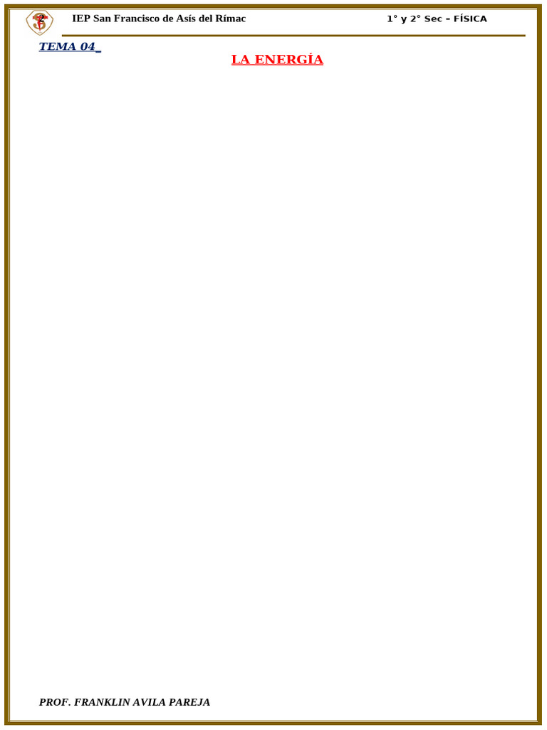 Semana 4_1ero y 2do Sec - Física | PDF | La energía nuclear | Energía renovable