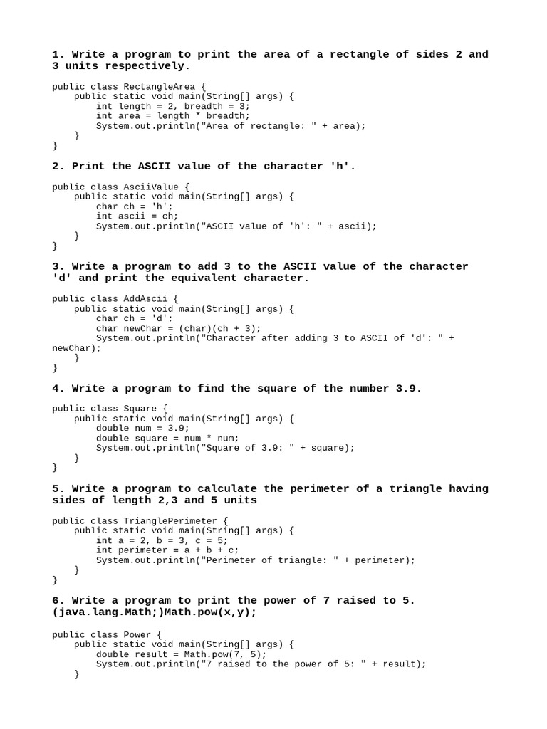 REAL TIME PROGRAMS | PDF | Constructor (Object Oriented Programming ...