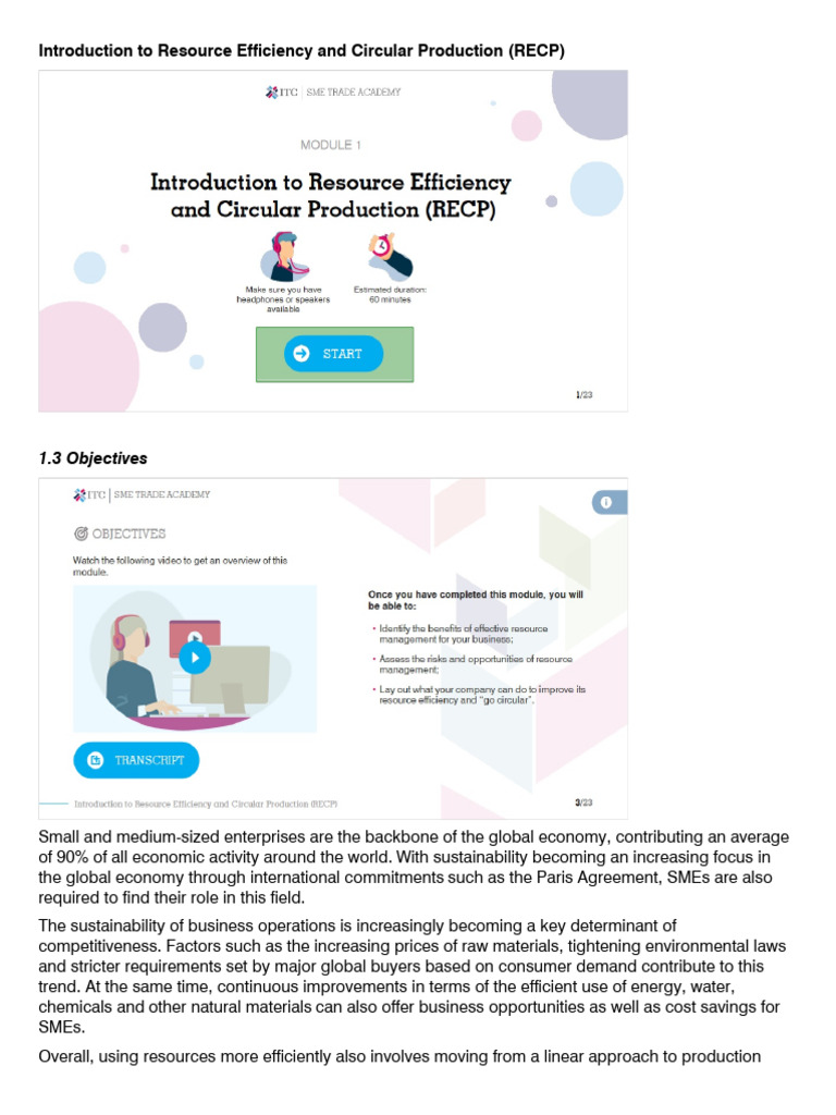 Resource Efficiency for SMEs: A Guide | PDF | Climate Change | Waste ...