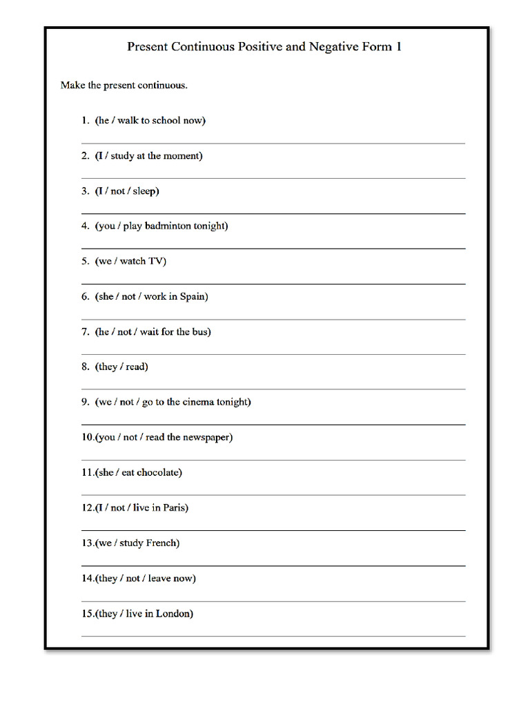 Present Simple Questions, Affirmative and Negative Statements | PDF