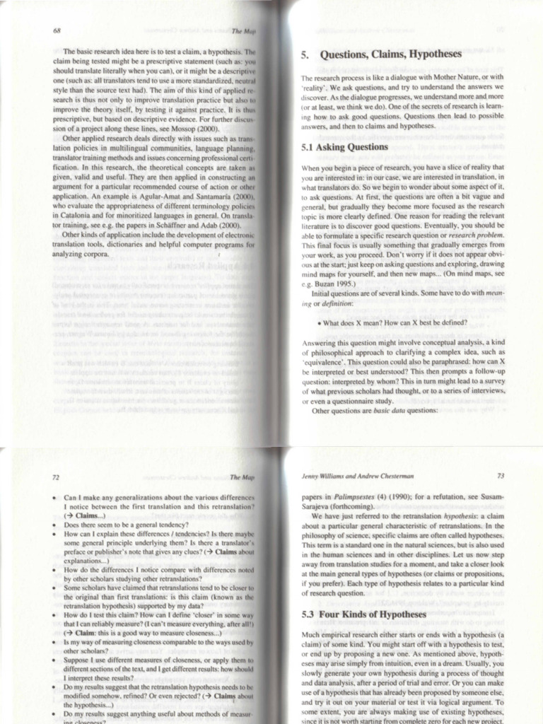 The Map - Jenny Williams & Andrew Chesterman - Chapter 5 | PDF