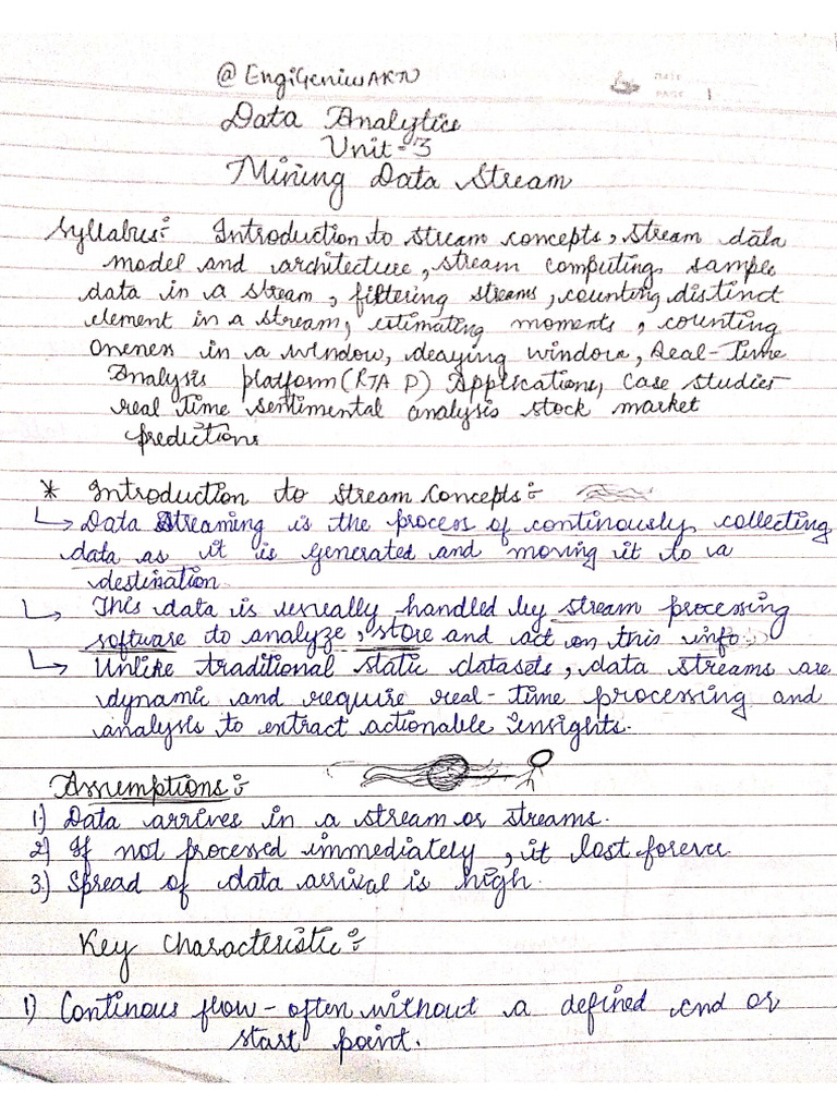 Data Analytics Unit 3 One Shot Notes @EngiGeniusAKTU | PDF