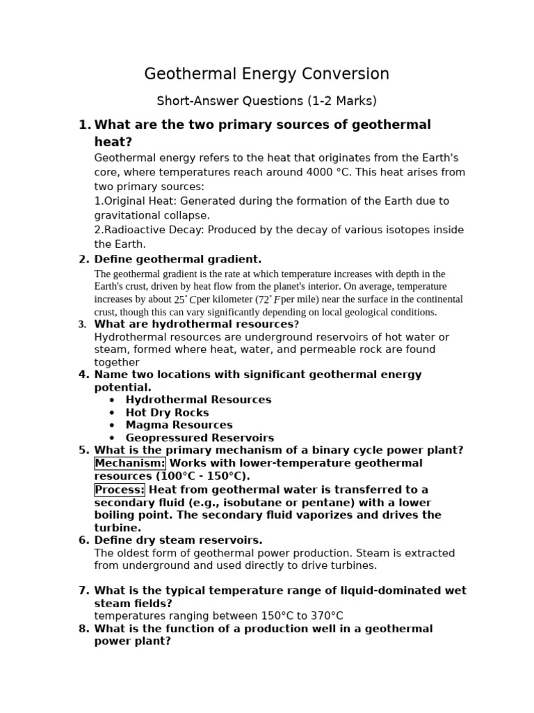 Geothermal Energy Sources and Systems | PDF | Geothermal Energy ...