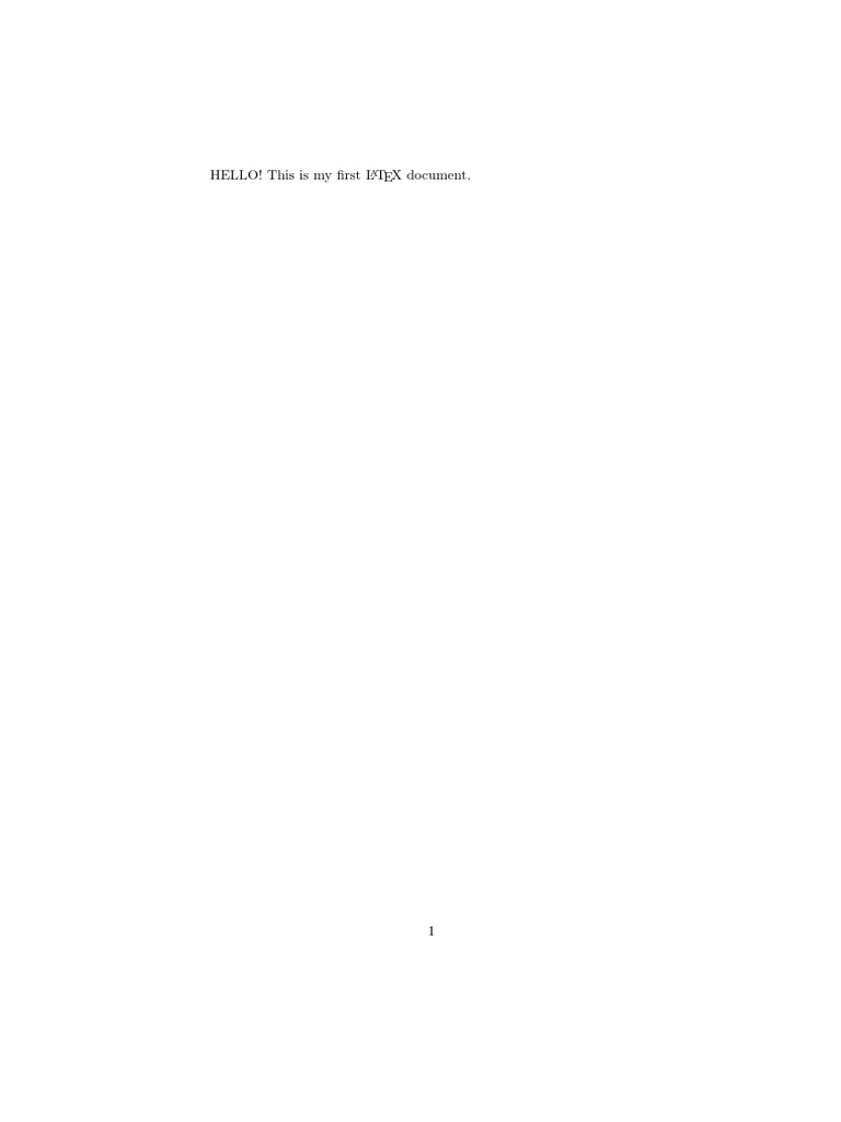 LaTex Project 1 | PDF