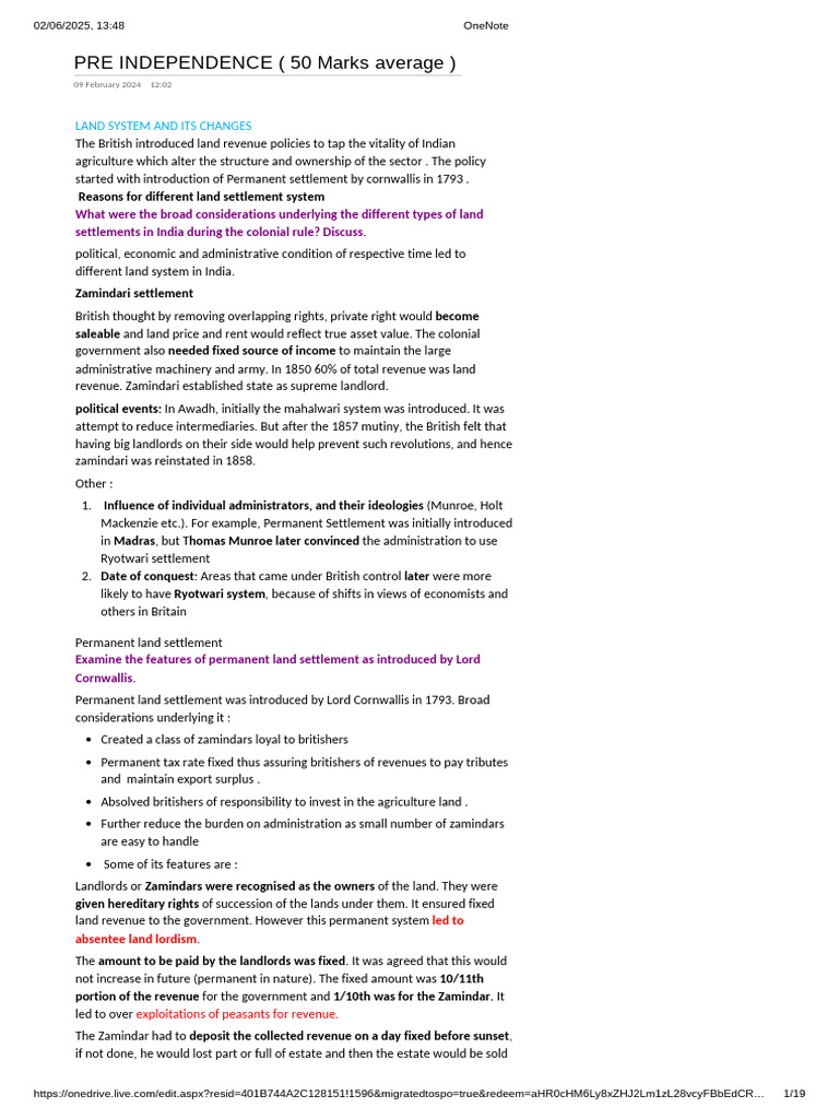 Pre Independence (50 m) | PDF | Agriculture | Famine
