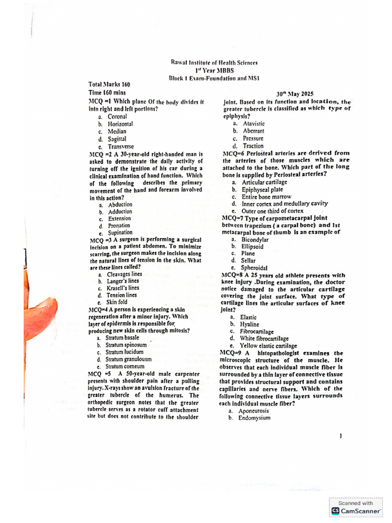 Rihs Block-1 2025 | PDF