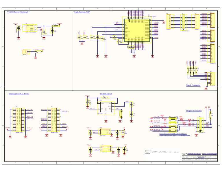 SPI MIPI DSI Bridge Schematic V1.1 | PDF