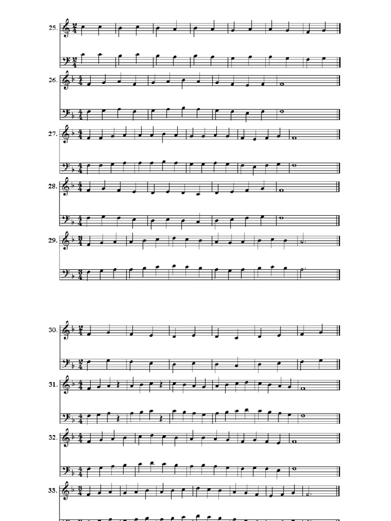 Sight Singing Exercises 25 33 | PDF