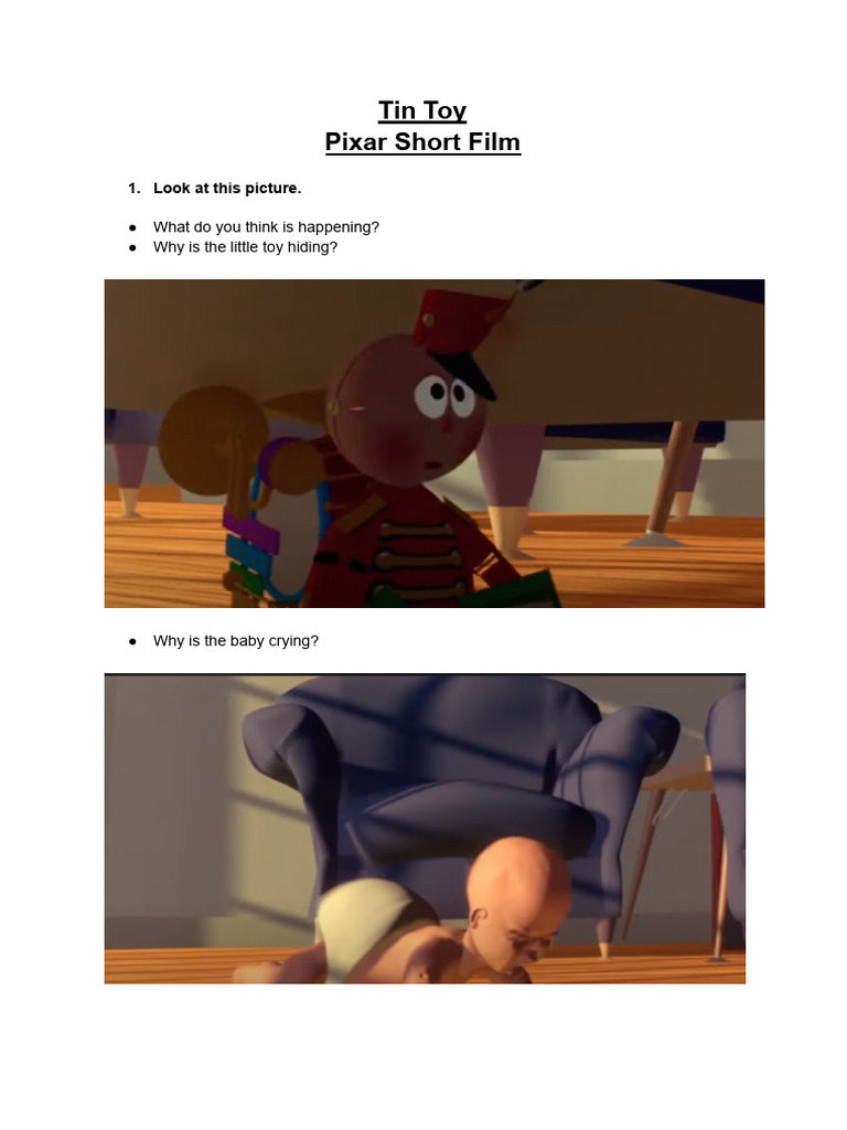 Analyzing Pixar's Tin Toy Short Film | PDF