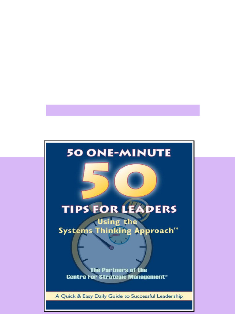 (Ebook) 50 One-Minute Tips for Leaders - Using the Systems Thinking ...