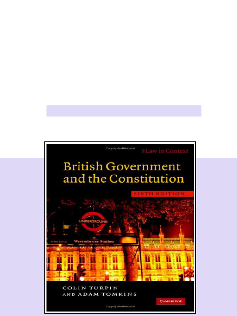 (Ebook) British Government and the Constitution: Text and Materials ...