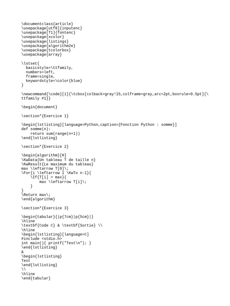 Serie 2 Code La Te x | PDF