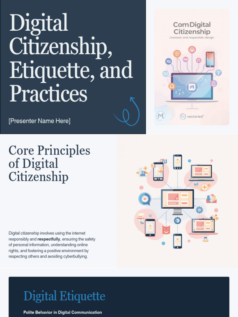 Presentation - Digital Citizenship, Etiquette, and Practices | PDF