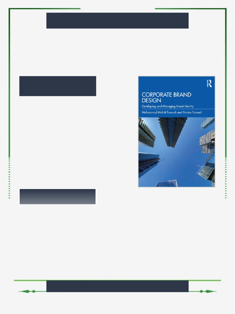 Corporate Brand Design Developing and Managing Brand Identity 1st ...