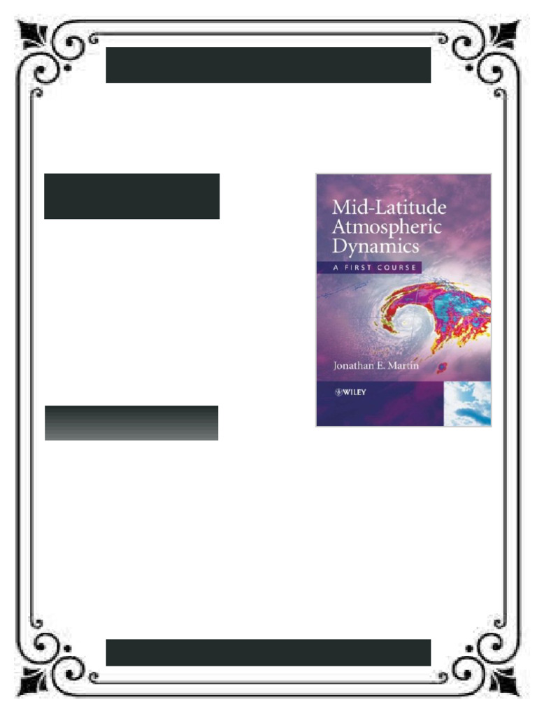 Mid Latitude Atmospheric Dynamics A First Course 1st Edition Jonathan E ...