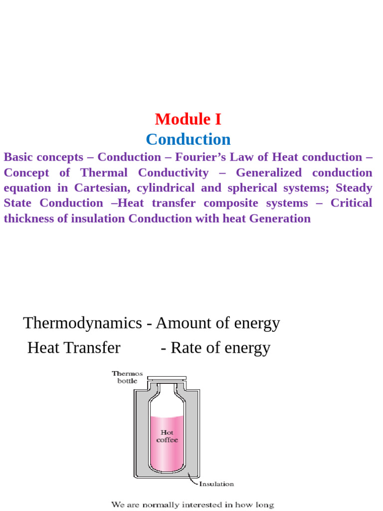 Module 1 Conduction | PDF | Thermal Conduction | Heat Transfer