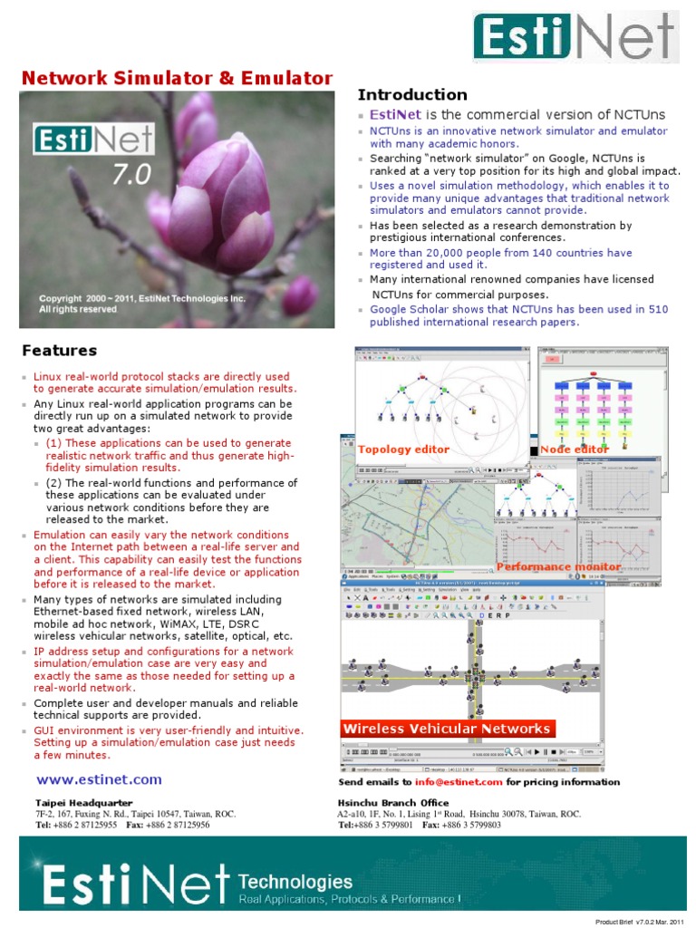 Network Simulator & Emulator: Estinet | PDF | Emulator | Simulation