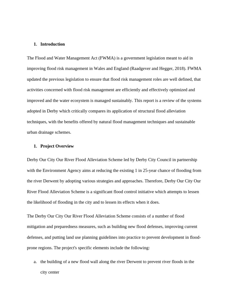 Derby Flood Alleviation Strategies Review | PDF | Flood | Surface Runoff