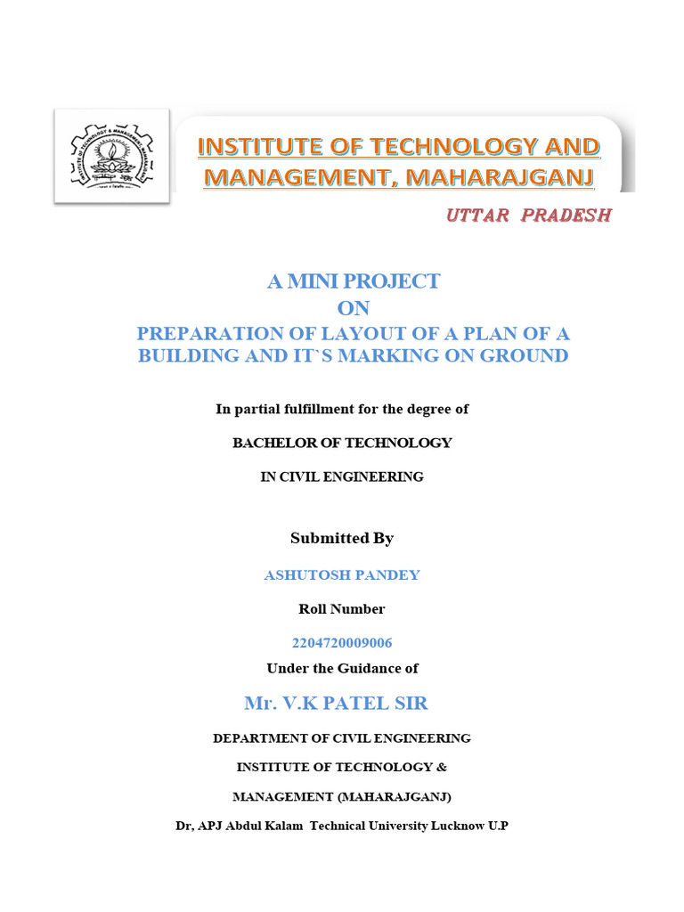 Preparation of Layout of a Plan of a Building | PDF | Length | Surveying