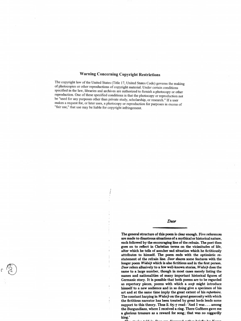 Deor | PDF