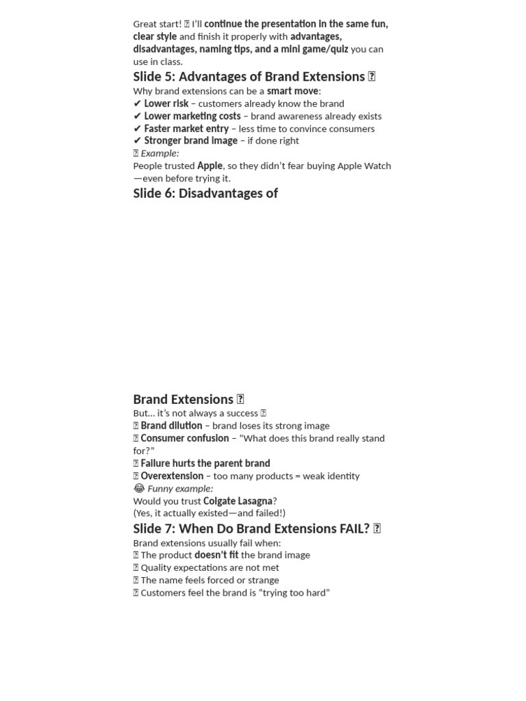 Brand Presentation About Brand Management | PDF | Brand | Risk