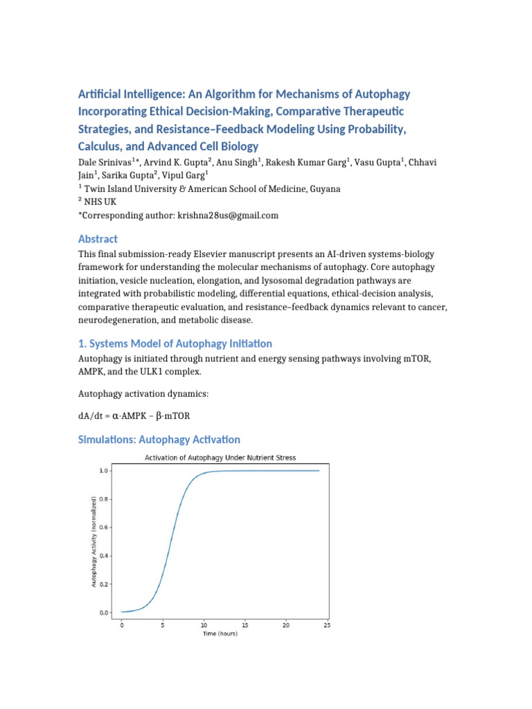 AI Framework for Autophagy Mechanisms | PDF | Autophagy | Cell Biology
