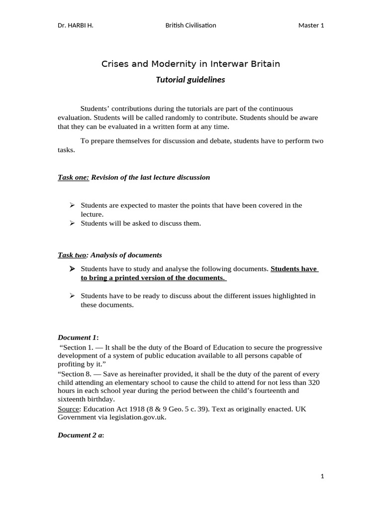 Tutorial Instructions | PDF