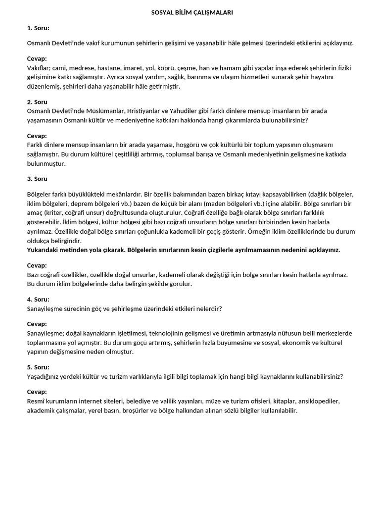 sosyal bilim çalışmaları | PDF