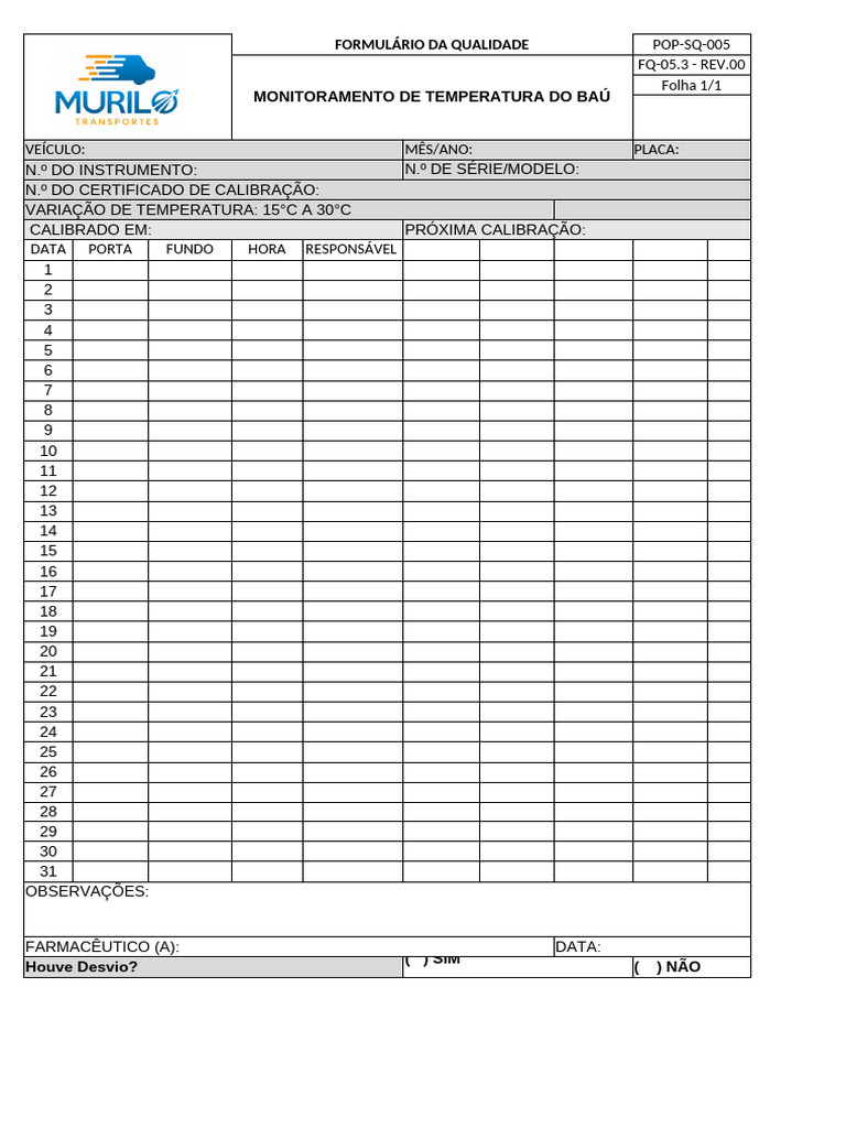 ANEXO-POP-SQ-005-FQ-05.3-CONTROLE DE TEMPERATURA BAÚ | PDF