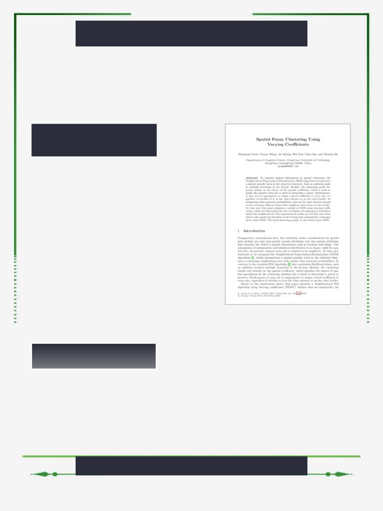 Spatial Fuzzy Clustering Using Varying Coefficients 1st Edition by ...