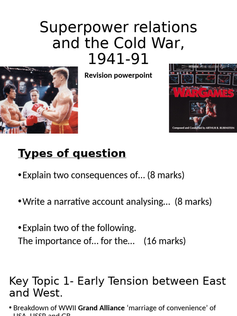 Cold war revision | PDF | Nikita Khrushchev | Soviet Union