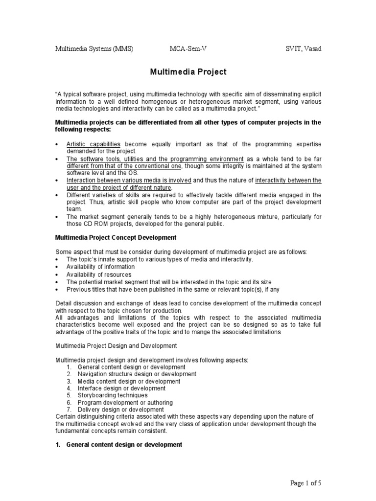 Multimedia Project | PDF | Multimedia | Graphical User Interfaces