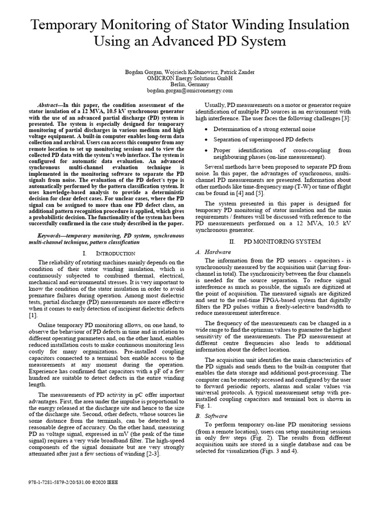 2020 -B. Gorgan - Temporary Monitoring of Stator Winding Insulation ...