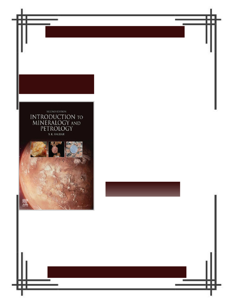 Introduction to Mineralogy and Petrology 2nd Edition Swapan Kumar ...