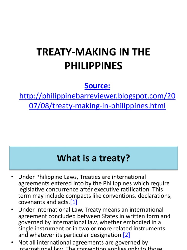 Treaty-making in the Philippines | Ratification | Treaty