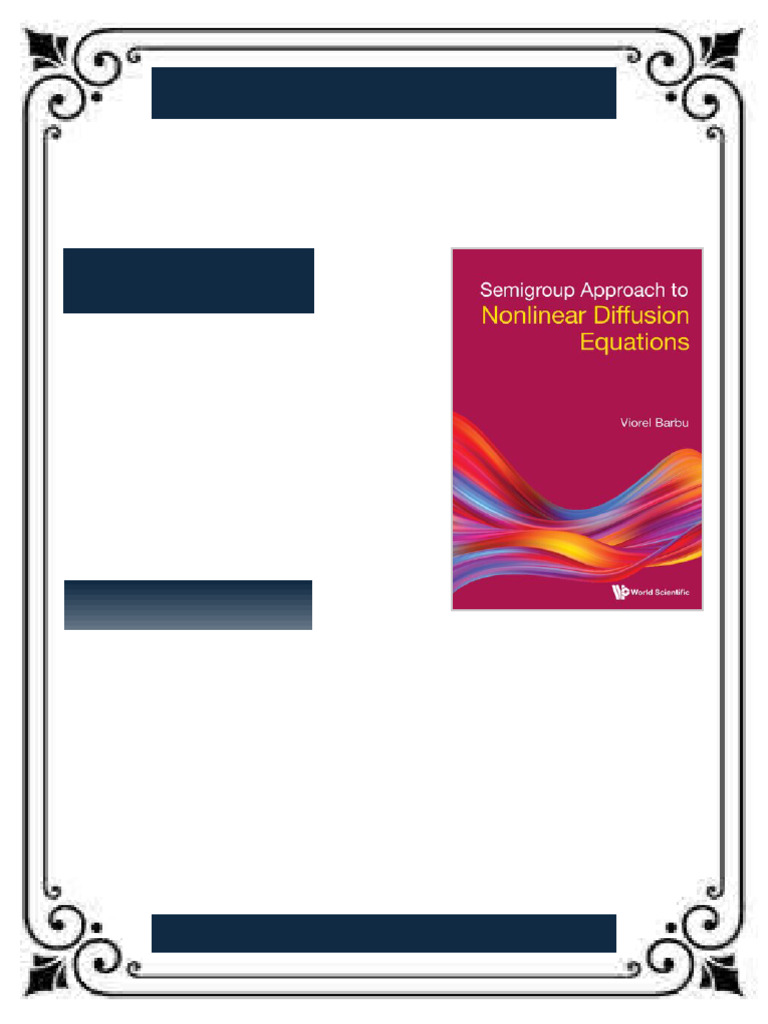 Semigroup Approach to Nonlinear Diffusion Equations 1st Edition Viorel ...