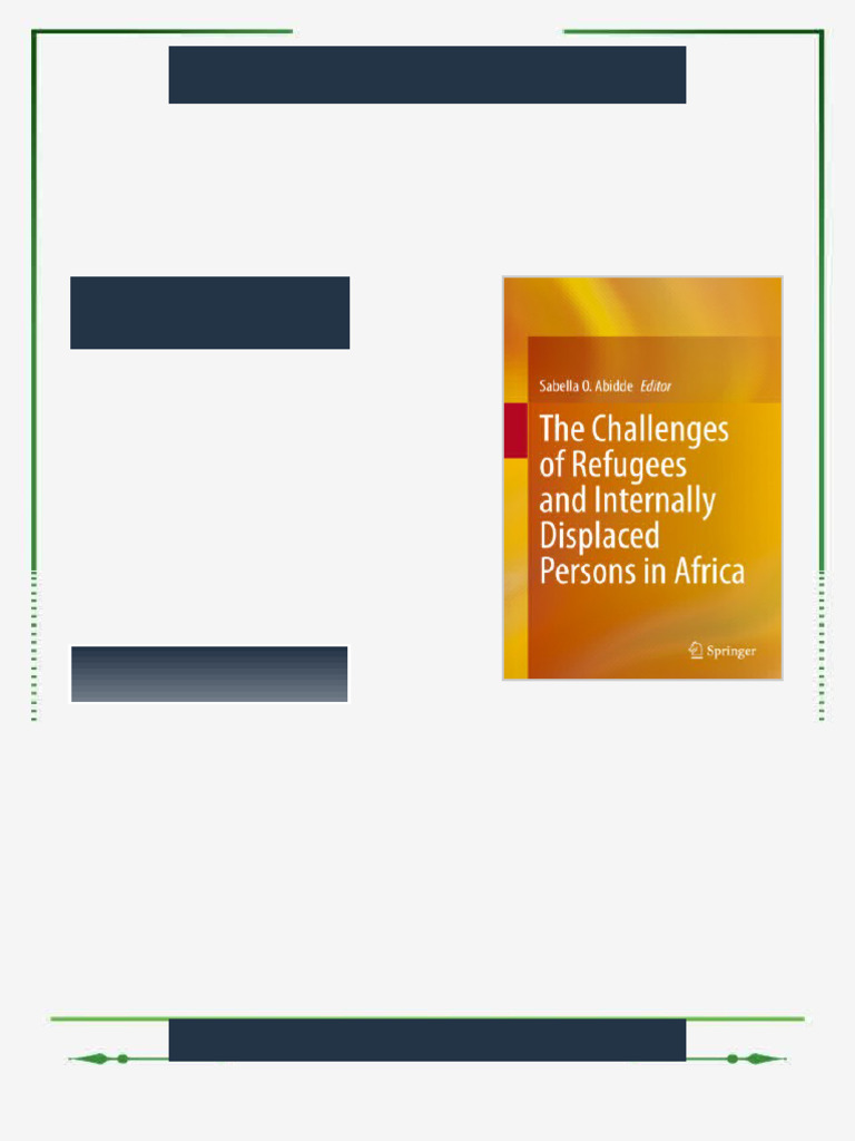 The Challenges of Refugees and Internally Displaced Persons in Africa ...