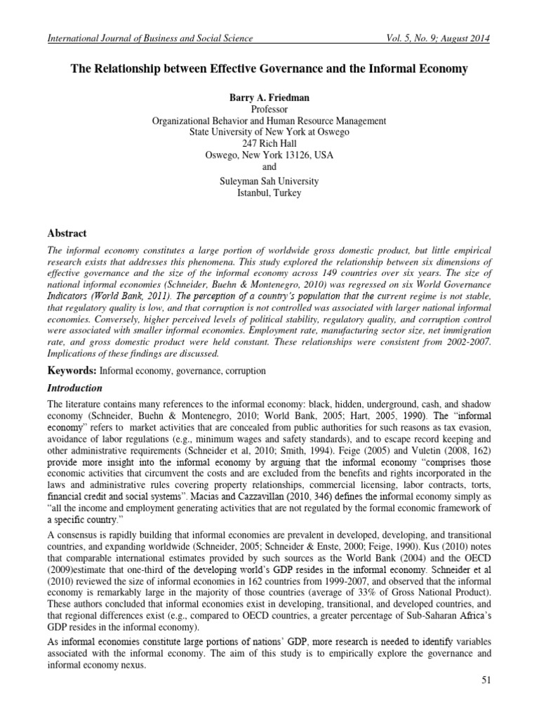 The Relationship Between Effective Gover | PDF | Governance | Gross ...