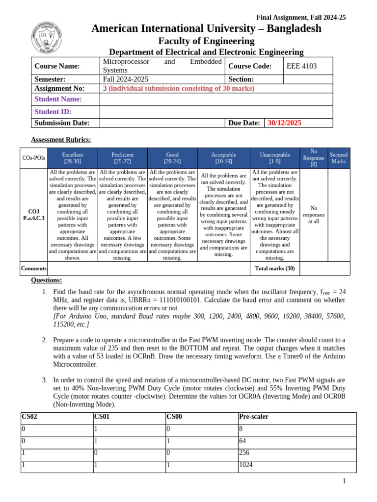 Assignment_Final_Fall_2024-25 | PDF | Computer Engineering ...