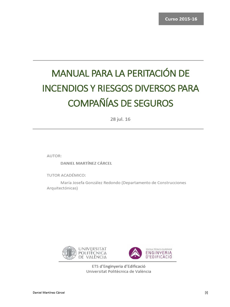 Manual Perito IRD | PDF | Póliza de seguros | Seguro