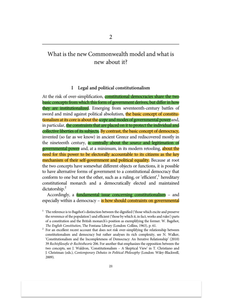 Understanding Political vs. Legal Constitutionalism | PDF | Judicial ...