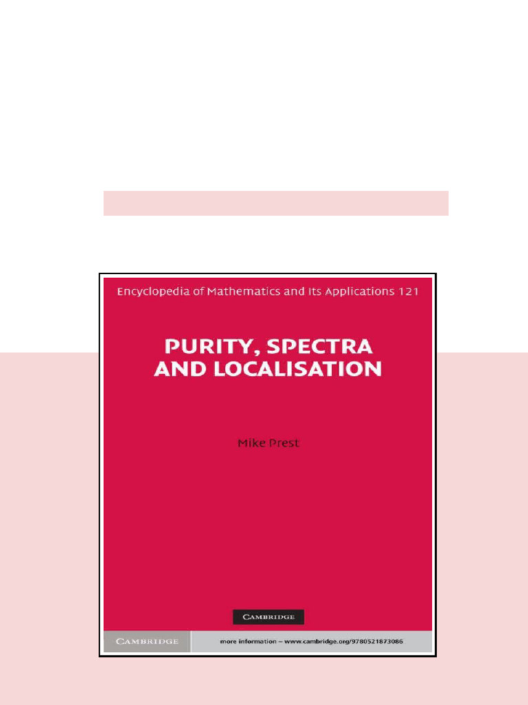 (Ebook) Purity, Spectra and Localisation by Mike Prest ISBN ...