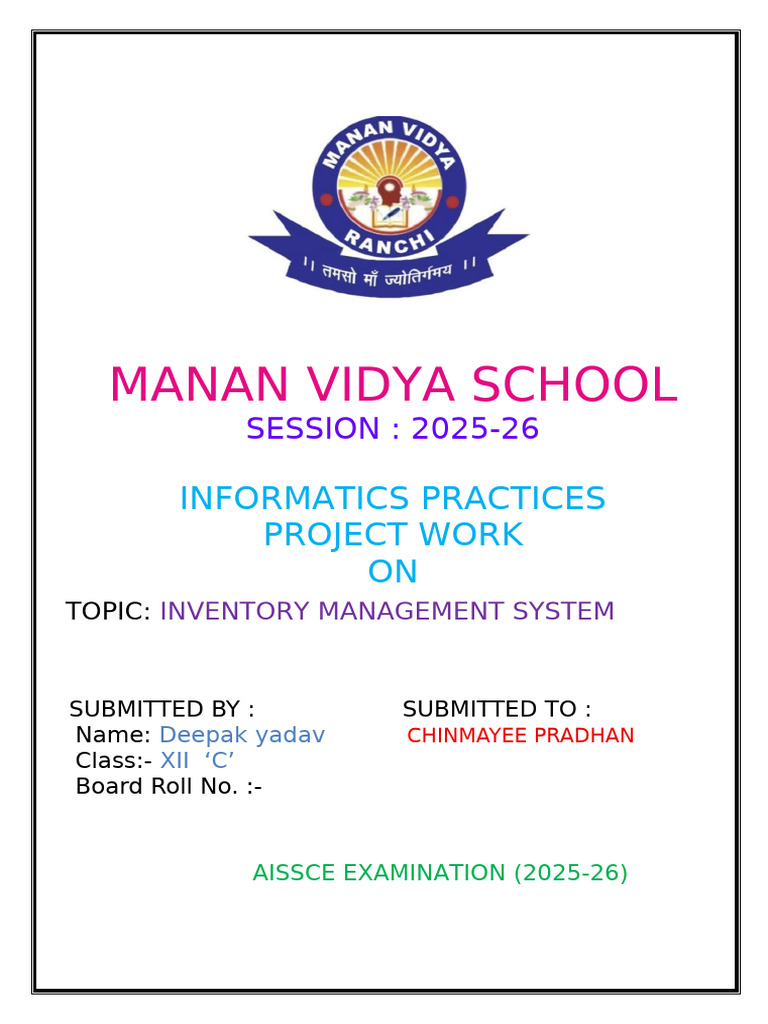 Inventory Management System (1) | PDF | My Sql | Python (Programming Language)