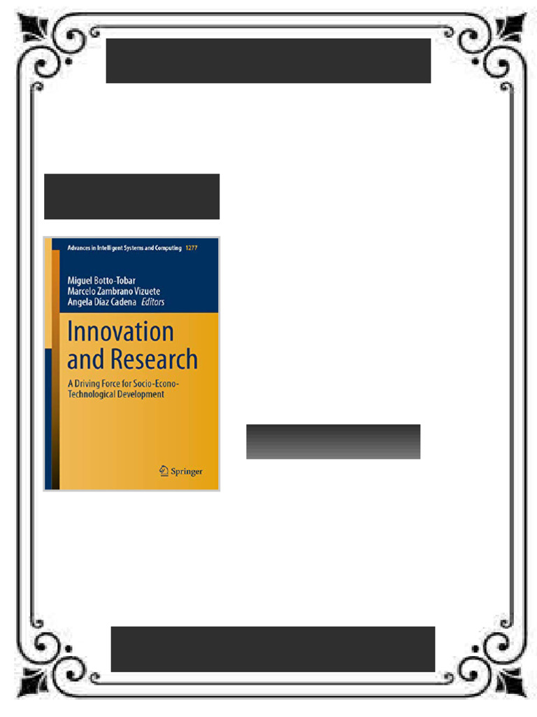 Innovation and Research A Driving Force for Socio Econo Technological ...