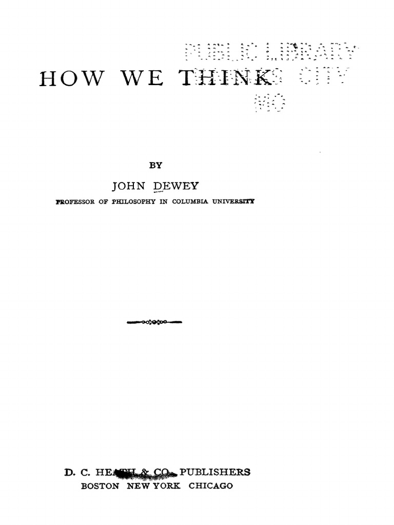 How We Think | PDF